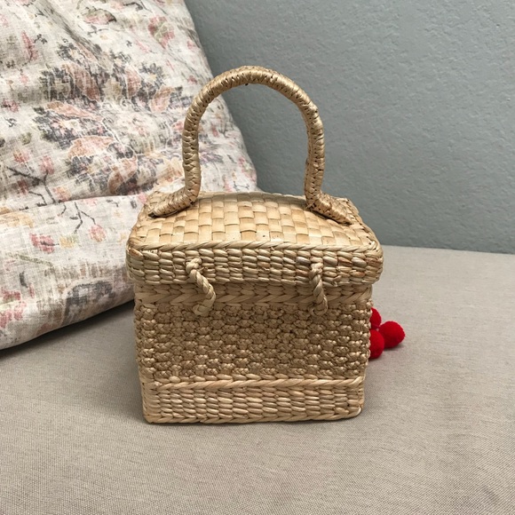 Bags | Mini Straw Bag Straw Basket Bag | Poshmark